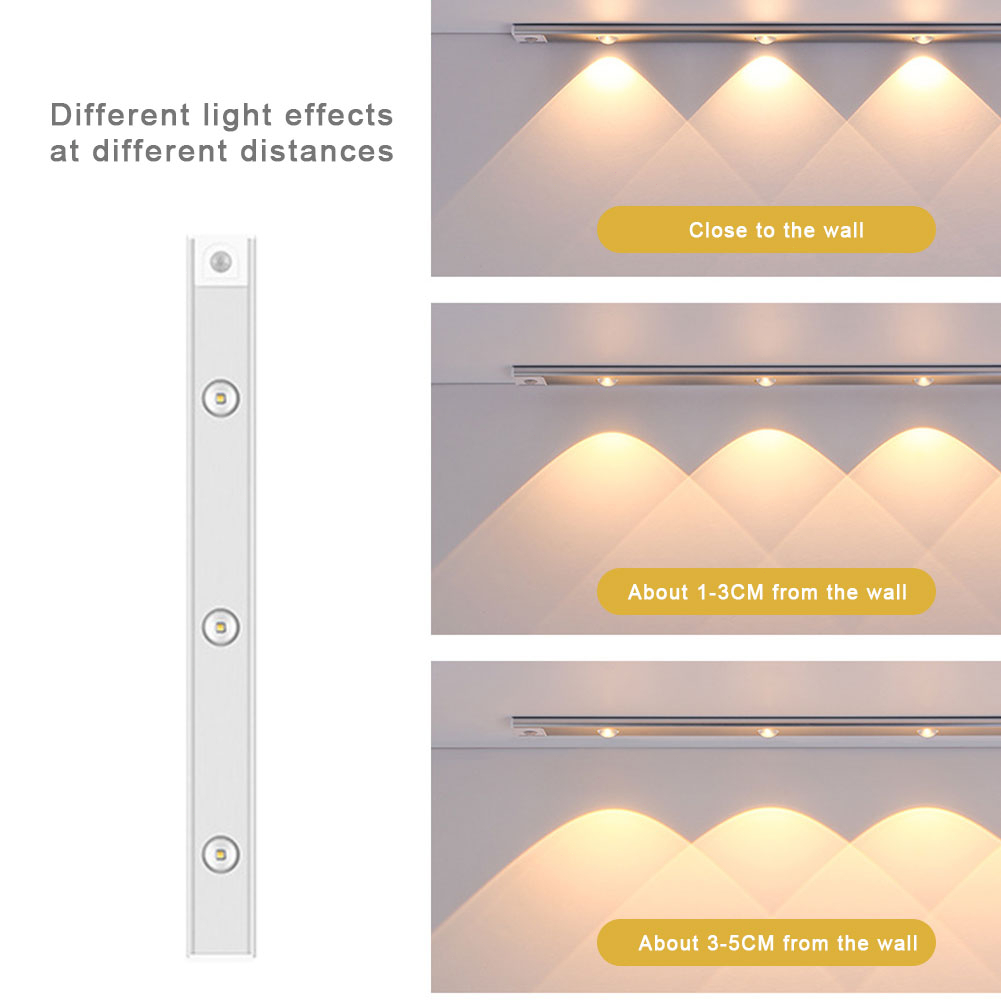 3 adjustable Color 40cm Light Strip LED Desk Lamp Motion Sensor Light ...
