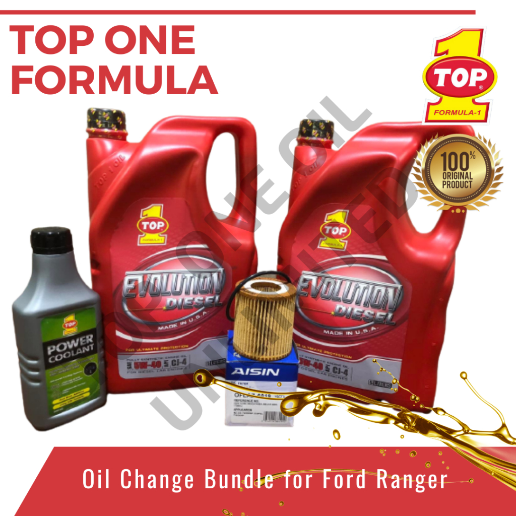 Top 1 Oil Change Bundle for Ford Ranger 10 Liters | Shopee Philippines