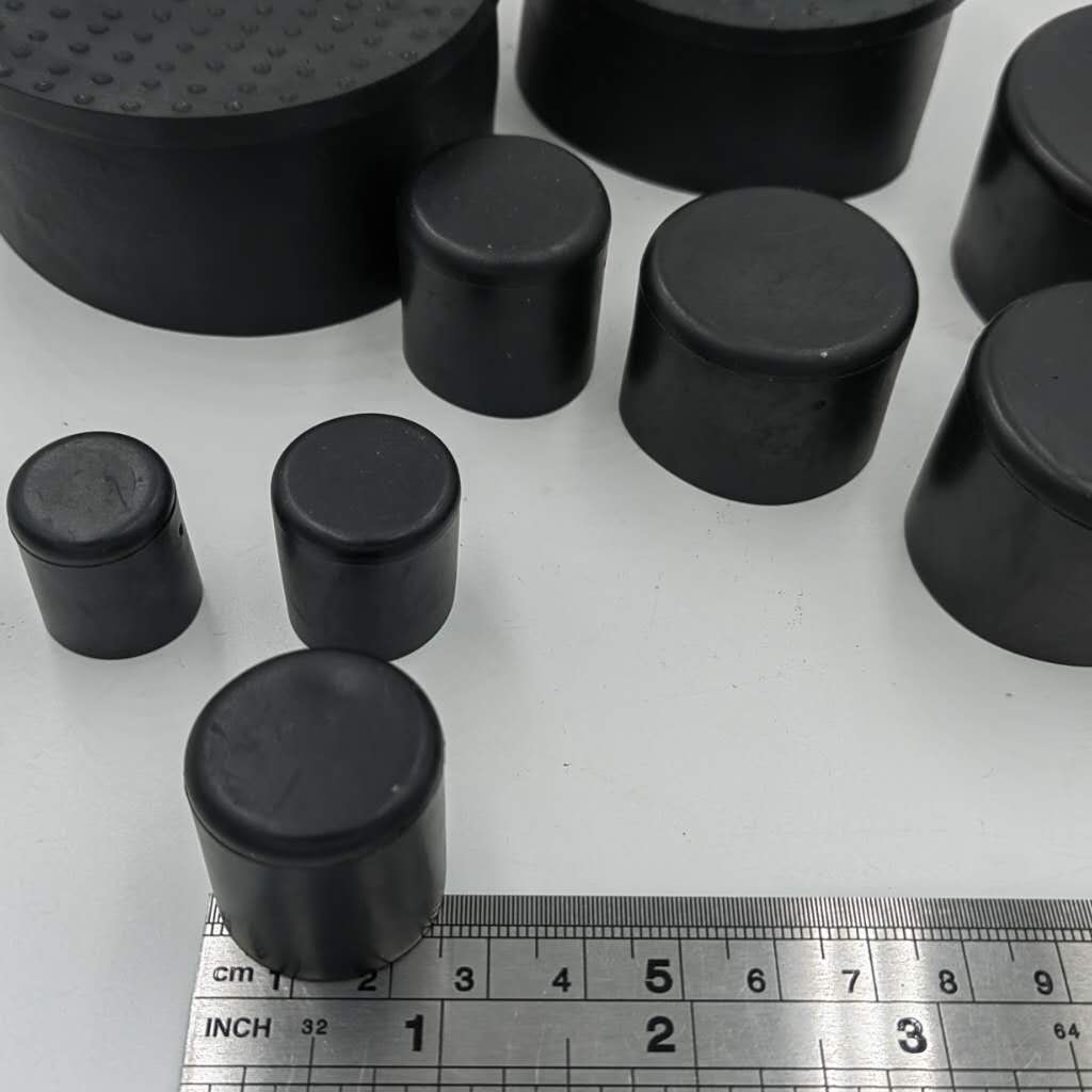 1PCS Heavy Duty Black Rubber Cover Footing Tube Insert Plastic rubber ...