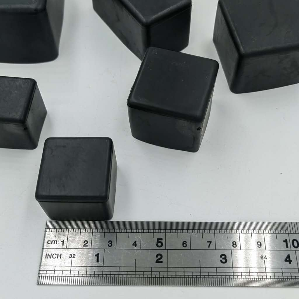 1PCS Heavy Duty Black Rubber Cover Footing Tube Insert Plastic rubber ...