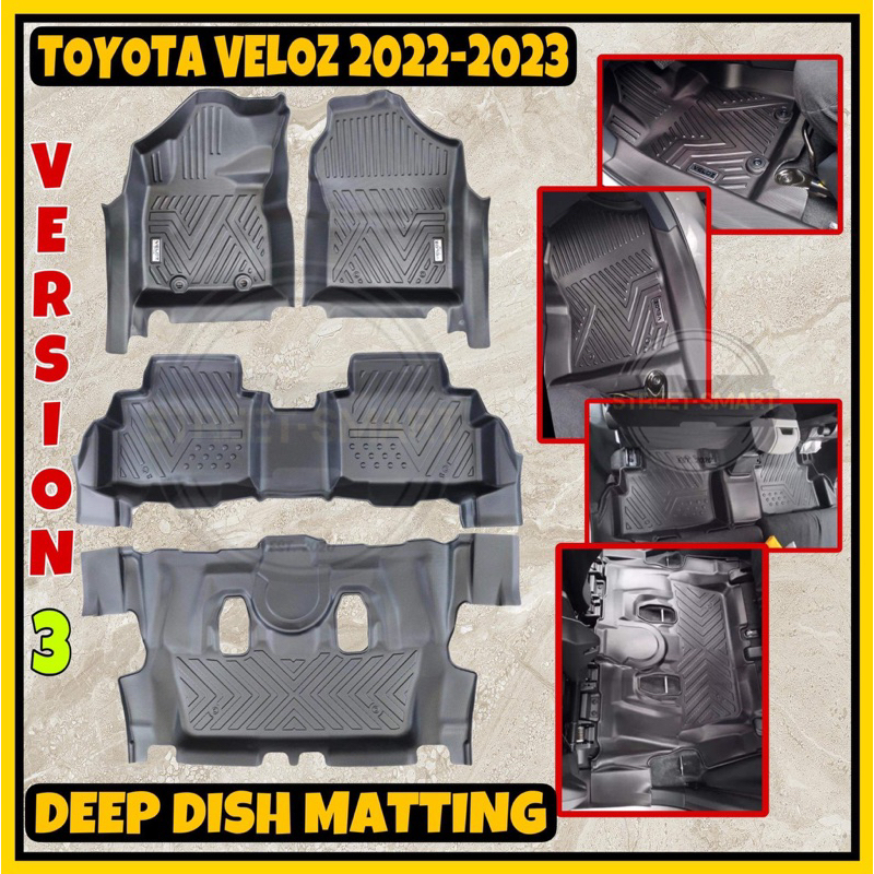 ALL NEW TOYOTA AVANZA/VELOZ 2022-2025 VERSION 3 DEEP DISH MATTING ...