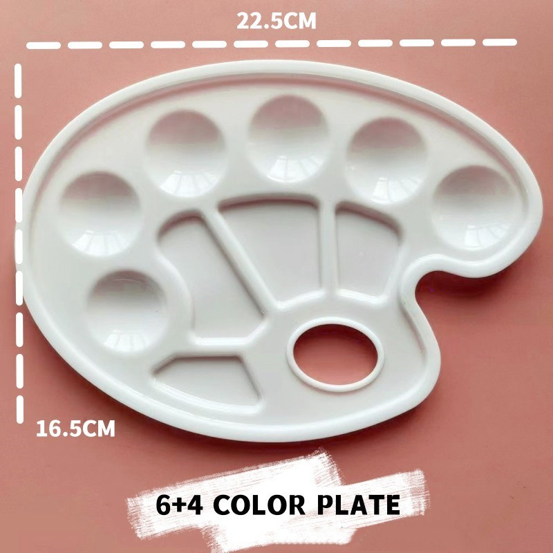 Watercolor Paint Palette Plastic pigment Plate box Coloring Mixing ...