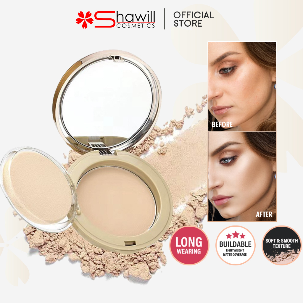 Shawill Foundation Powder Oil Control Setting Powder Easy to Carry ...