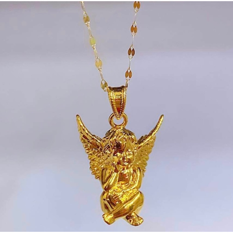 18k Saudi Gold Angel Pendant | CLOAUTYBPH | Shopee Philippines