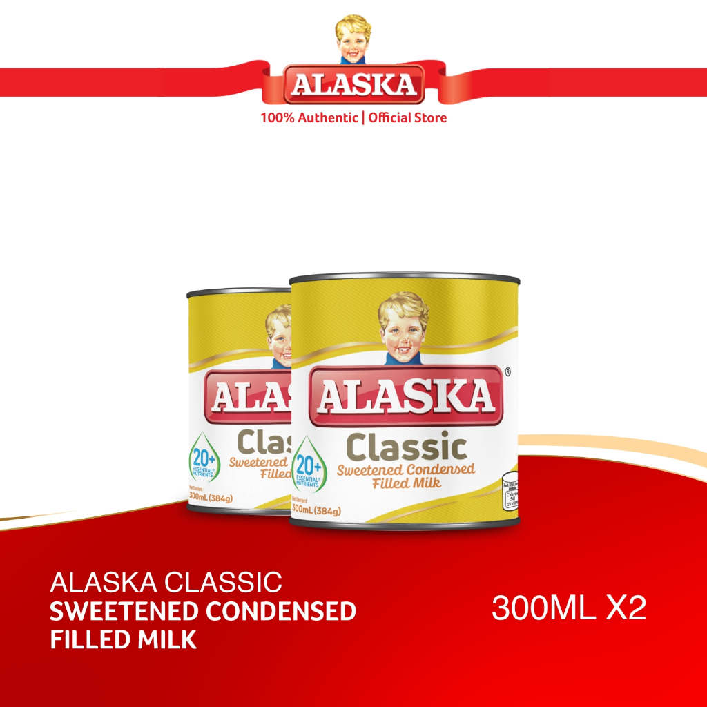 Alaska Classic Sweetened Condensed Filled Milk 377g | Set of 2 | Shopee ...
