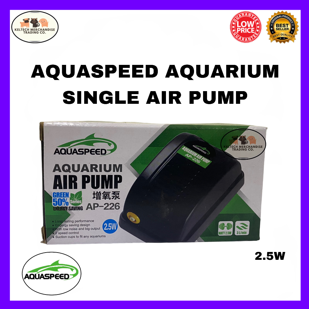 Aquaspeed Aquarium Airpump Air pump Oxygen Single Output Bubble Aerator ...