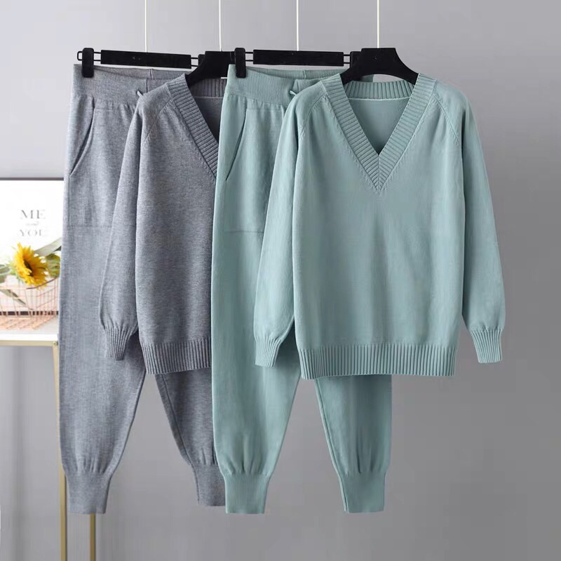 OnlyFashion Knitted Terno Jogger Pants #5623 | Shopee Philippines