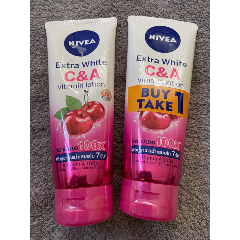 Buy 1 Take 1 NIVEA Body Vitamin Lotion, Extra Bright Vitamin Lotion C&A, 180ml | Shopee Philippines