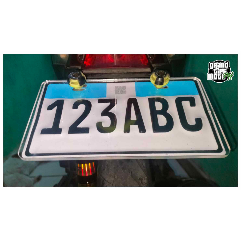 Motorcycle Plate Number Cover - New LTO Standard Size - makapal - iwas ...