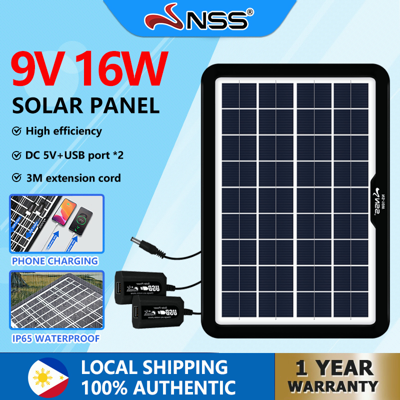 NSS solar panel phone charger 16w waterproof solar panel with type 5 ...