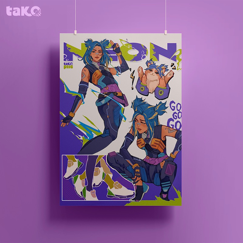 NEON from VALORANT Art Print | A5 Sizes | by TAKOPIIE | Shopee Philippines