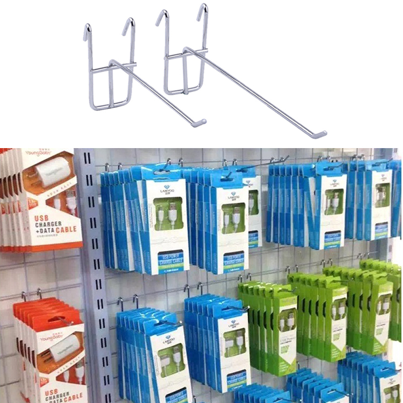 10PCS Grid Shelf Hook Snacks Display Hook 10cm /15cm Supermarket Shelf ...