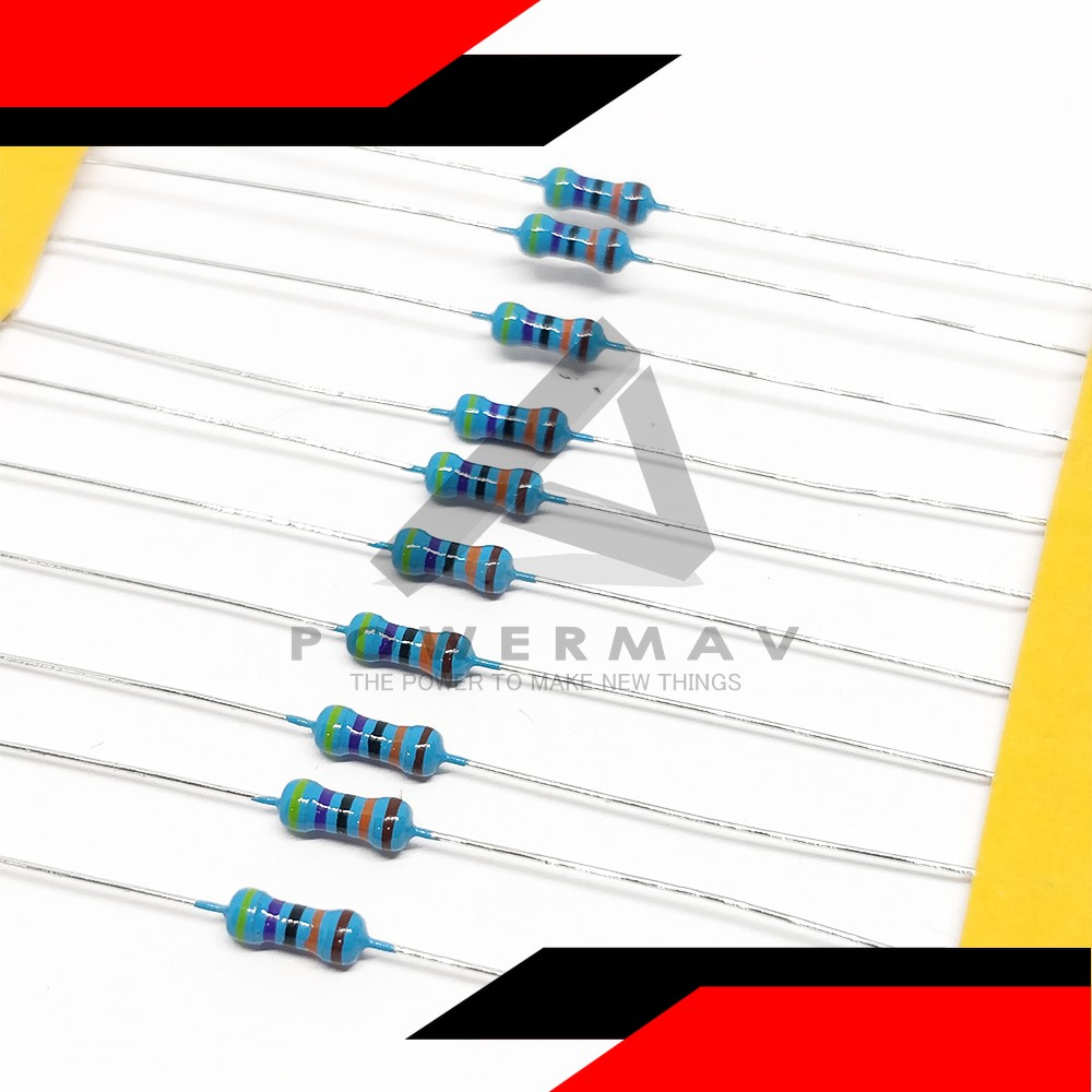 10pcs 470k ohms 5 band 1/4w Metal film resistor 1% ohm for pcb breadboard arduino uno mega nano ...