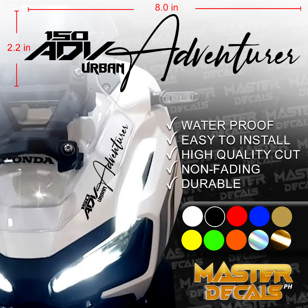 Adv 150 Urban Adventurer Cut-Out Sticker high quality waterproof ...