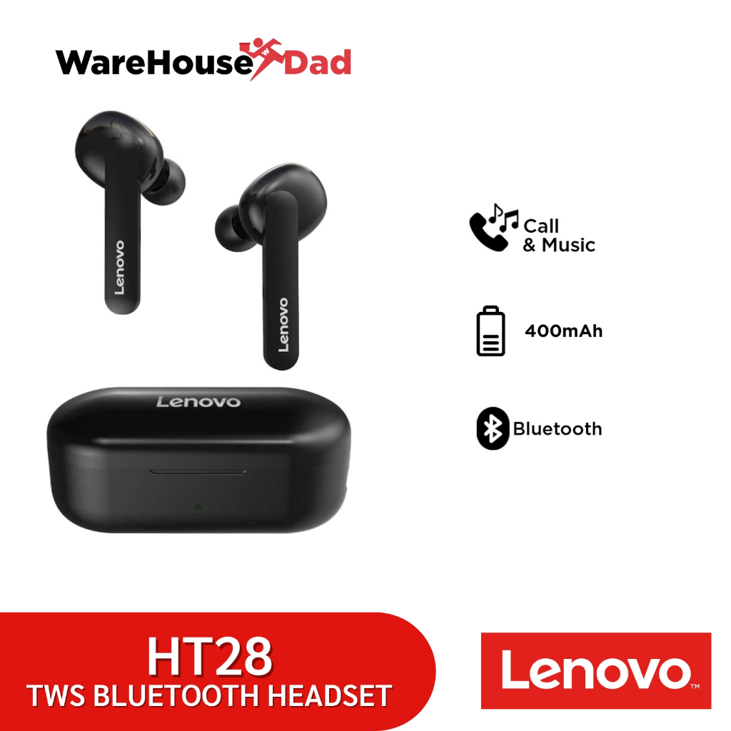 Lenovo HT28 TWS Bluetooth Headset | Shopee Philippines