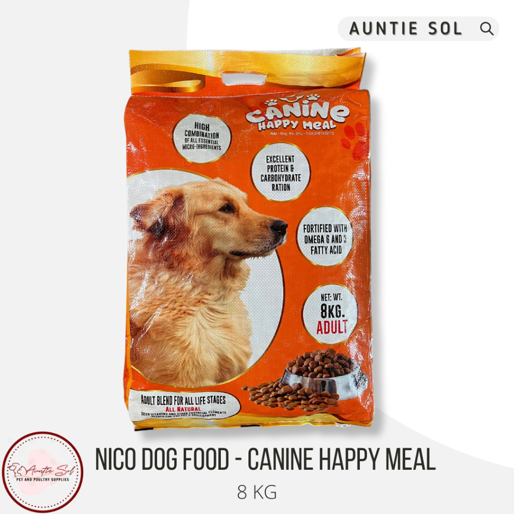 Nico Dog Food Adult (Canine Happy Meal) 8kg Bag | Shopee Philippines