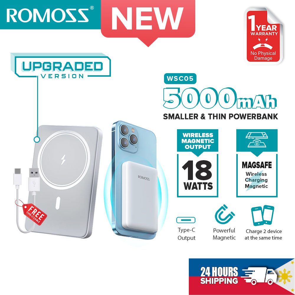 Romoss WSS05 5000mAh PD20W Wireless Power Bank | Shopee Philippines