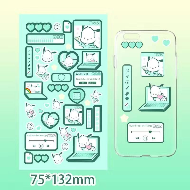Sparkling Cute Stickers Kuromi cinnamoroll stickers Journal Toploader ...