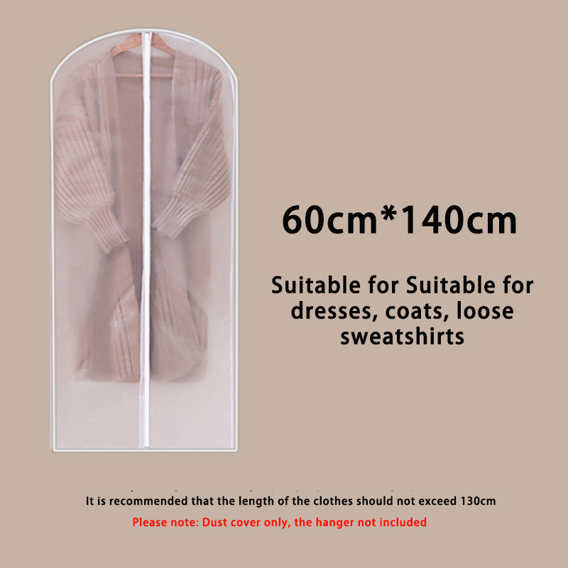PEVA Transparent Clothes Protector Clothing Cover Dress Storage Bag ...