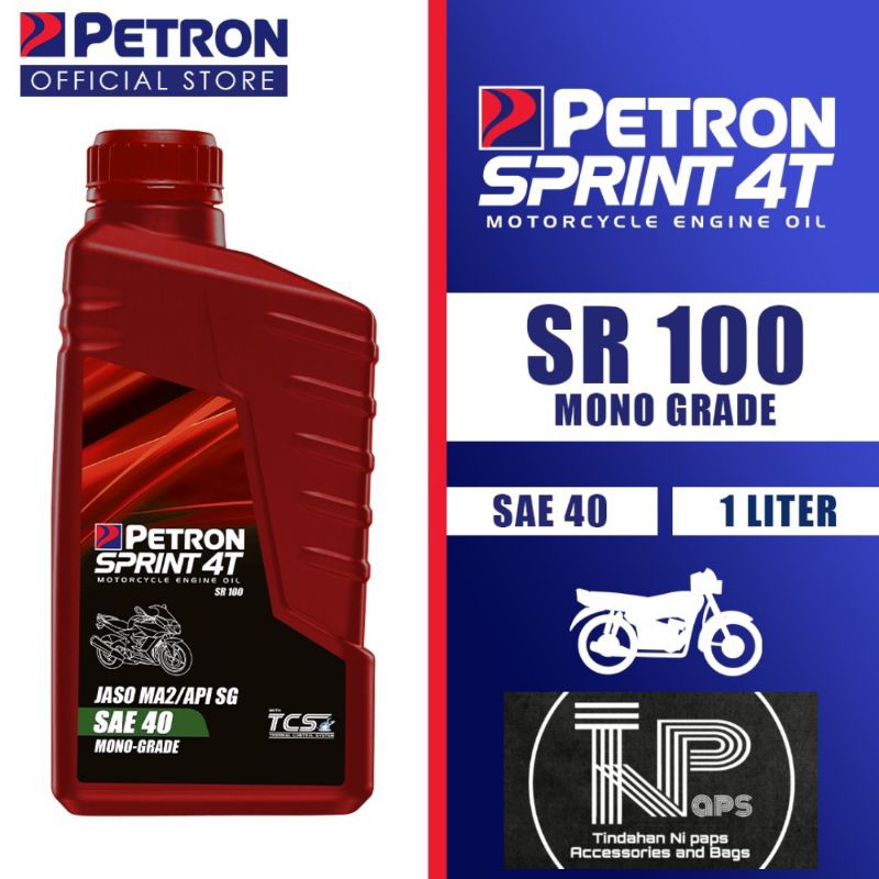 Petron Sprint 4T SR100 Monograde Motorcycle Oil SAE 40 [1 Liter] New ...