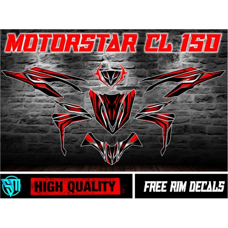 Motorstar CL 150 full body decals, Laminated | Shopee Philippines
