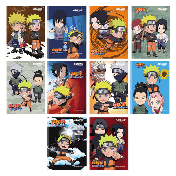 Set of 7 Orions Naruto Writing Notebook 80 leaves ( Random Design ...