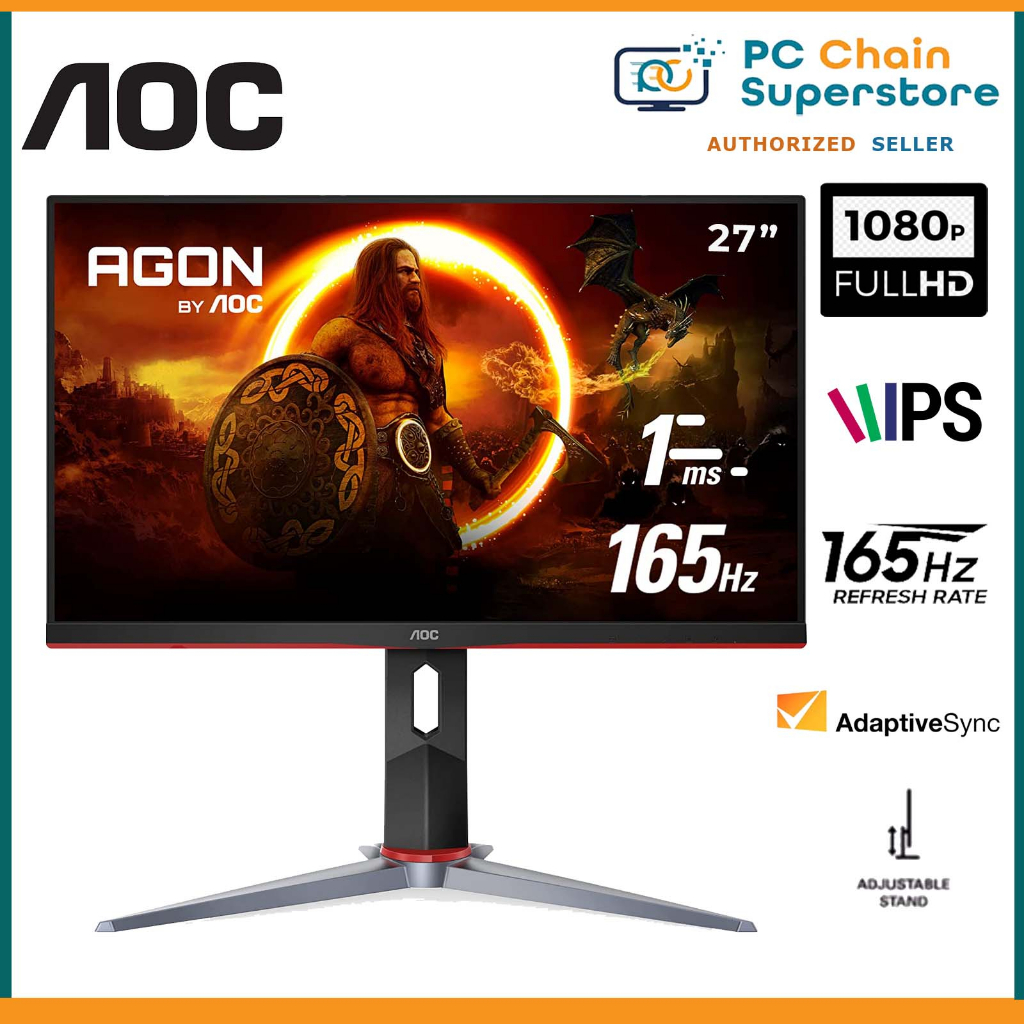 AOC 27G2SP Gaming Monitor - 27" Full HD IPS Display 165Hz 1ms MPRT ...