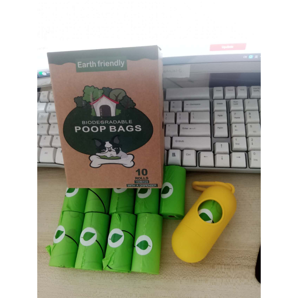 Pet garbage bag cornstarch biodegradable dog poop bag compostable ...