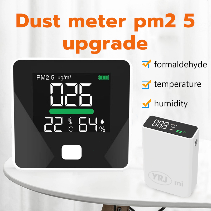 Xiaomi pm2.5 detector Air Quality Monitor Indoor CO2 Detector PM2.5 dust meter, white LED screen ...