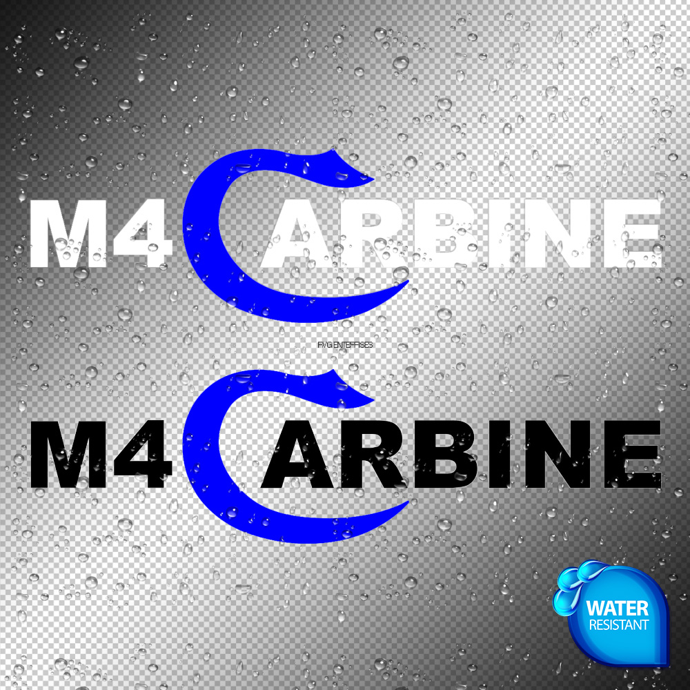 Sticker | (1X) Colt M4 Decal | Weather proof die-cut | 8 inches | Cut ...