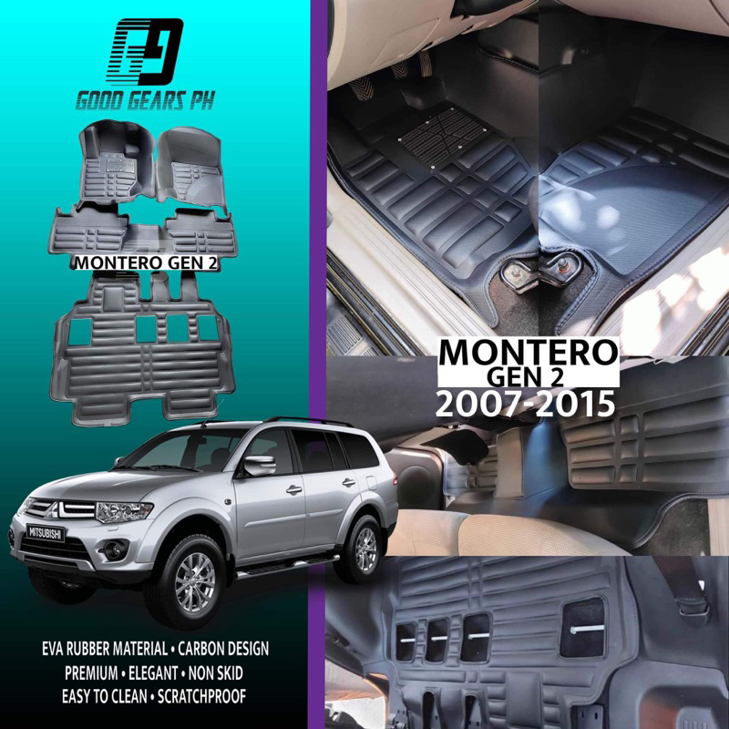 MITSUBISHI MONTERO GEN 2 2008-2015 DEEP DISH CAR MATTING 5D EVA RUBBER ...