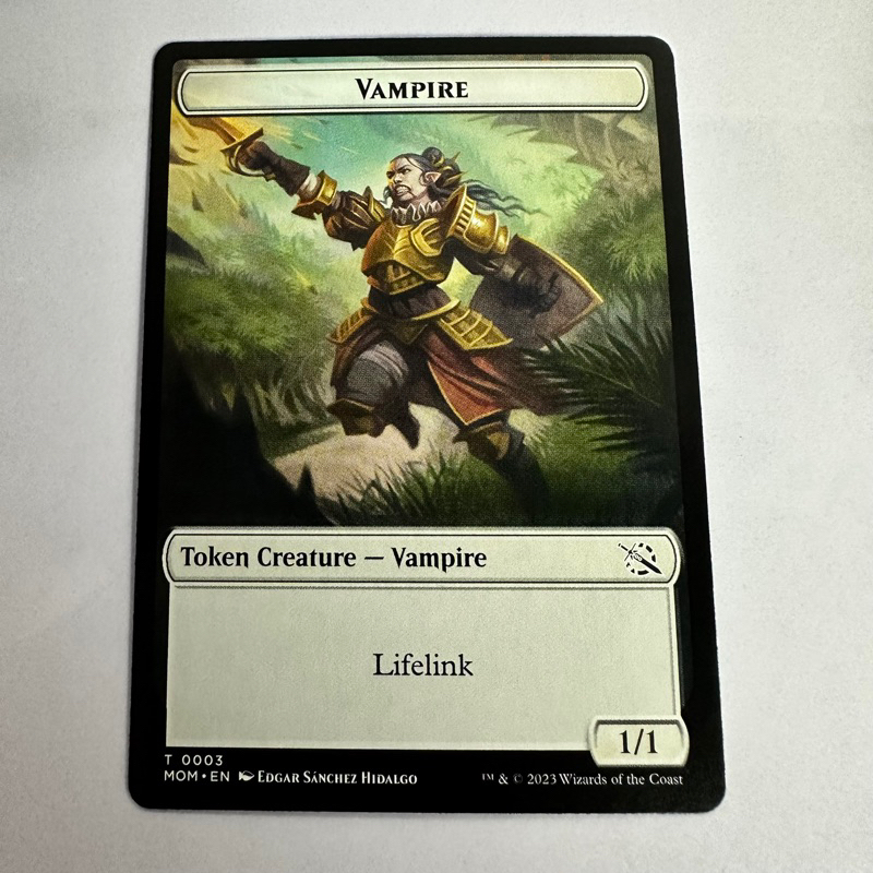 VAMPIRE TOKEN 0003 | MOM MARCH OF THE MACHINE | MTG MAGIC THE GATHERING ...