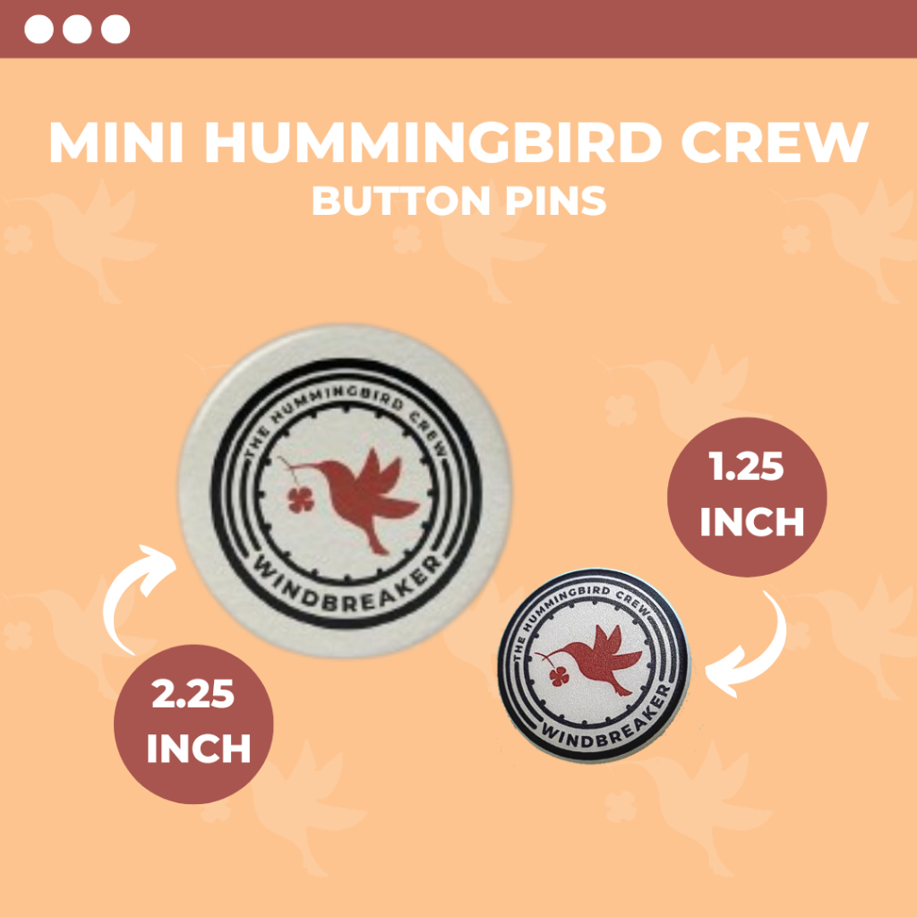 Windbreaker Webtoon Hummingbird Fan-made Merchandise Button Pin Korean ...