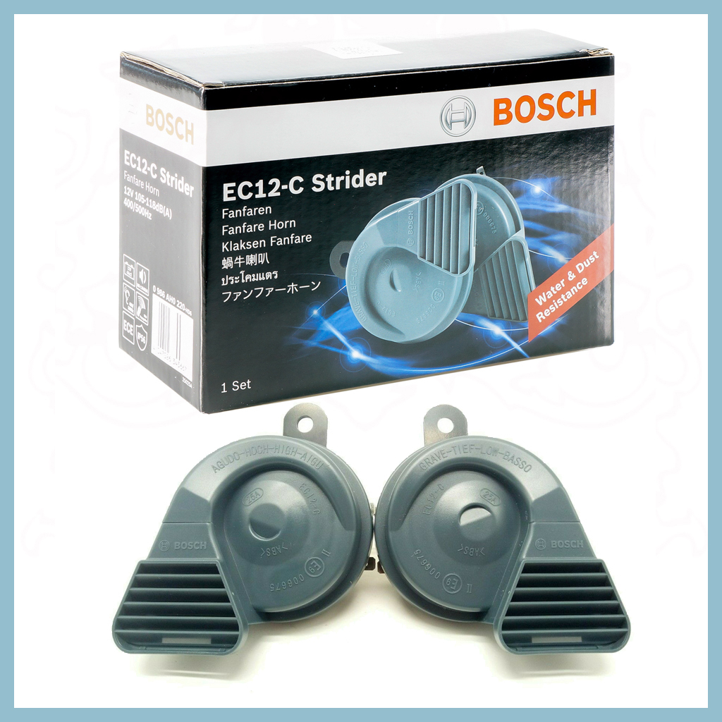 Bosch EC12-C STRIDER Fanfare Horn 12V Original for Car/Motorcycle 0986AH0220 Water & Dust ...