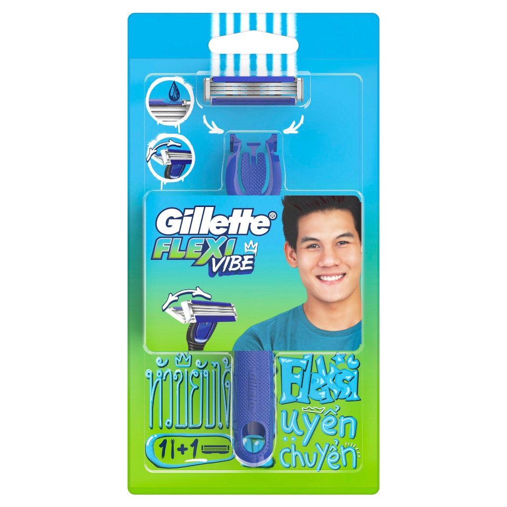 GILLETTE Flexi Vibe (1 Razor Handle + 1 Blade/Cartridge Refills ...
