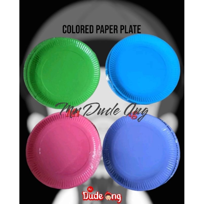 Colored Paper Plate sold by 10 pcs | Shopee Philippines
