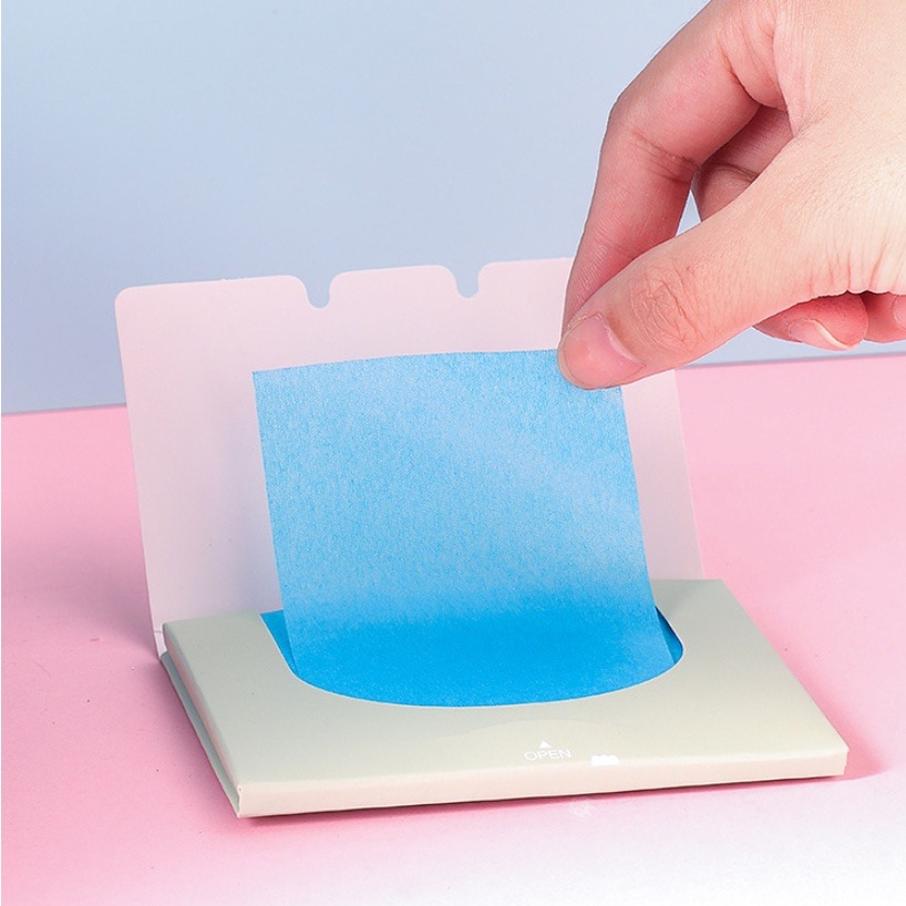 [RANDOM COLOR] 50pcs Facial oil control sheets blotting sheet paper ...