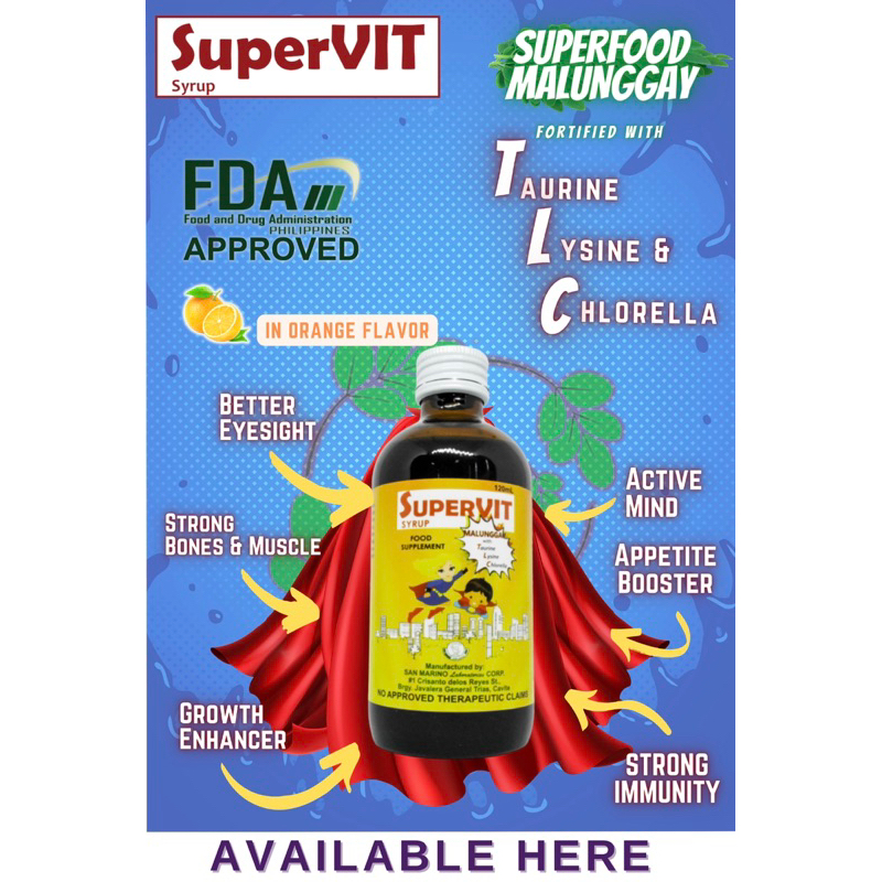 SuperVit Syrup Multivitamins For Kids Food Supplement 120ml | Shopee ...