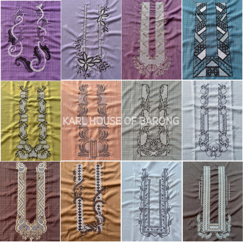 Tela with burda only (2 yards) Long Sleeves Polo Barong w/ Computerized ...