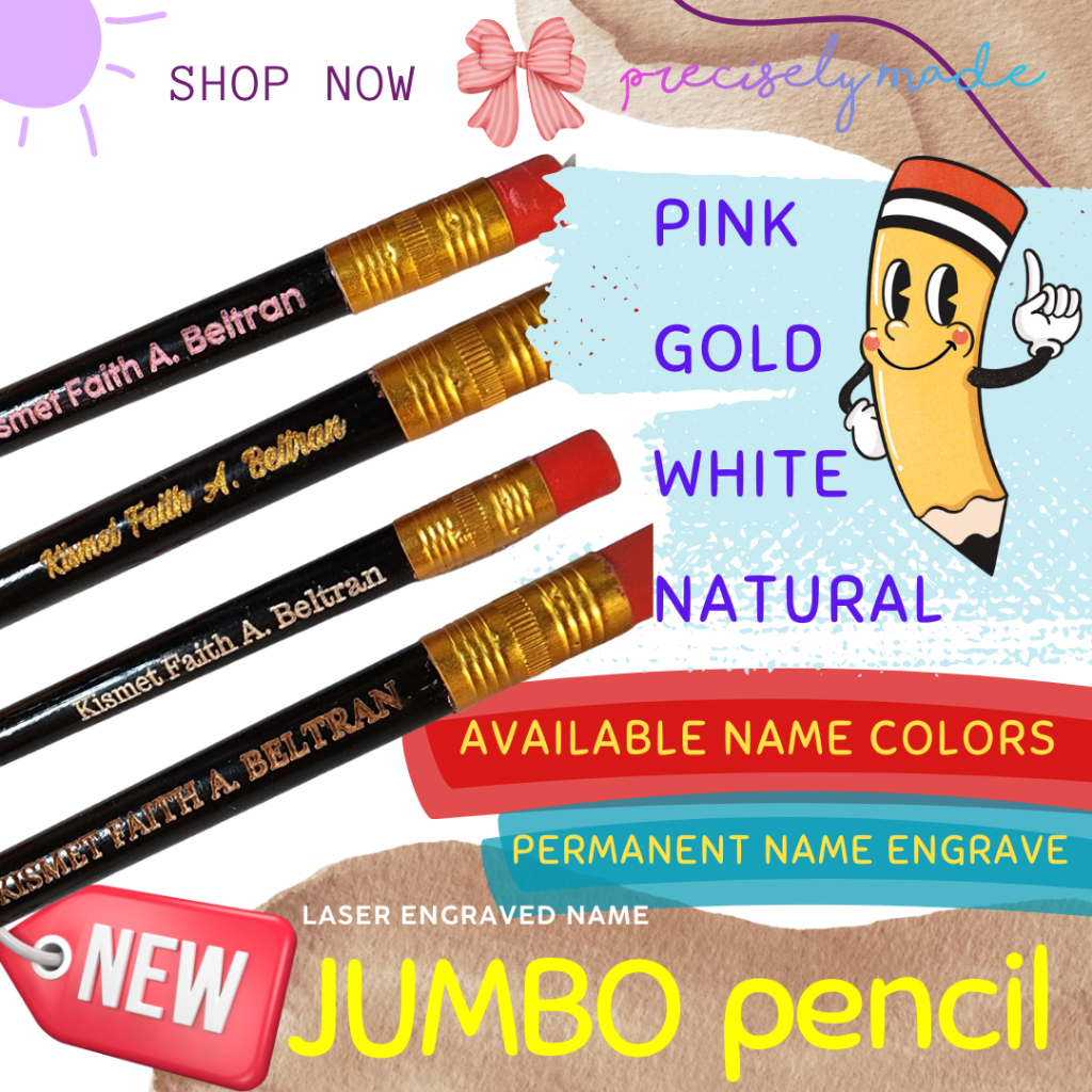 Jumbo Pencil - Permanent Name Engrave | Shopee Philippines