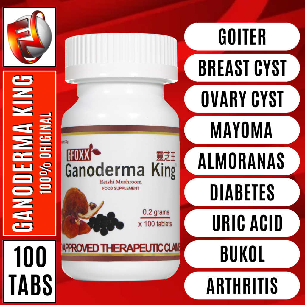 Original Ganoderma king, Reishi mushroom 100 Tablets | Shopee Philippines