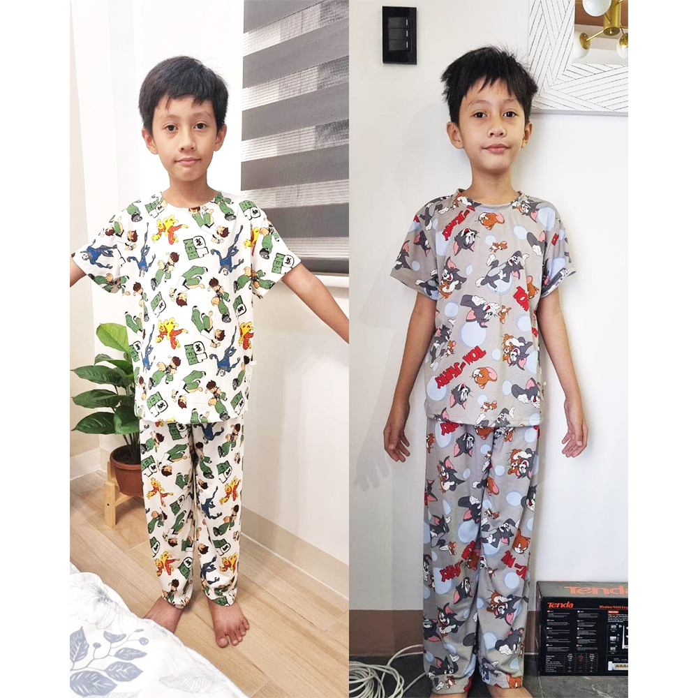 Kids Terno T Shirt and Pajama 2XL Size T-shirt with Pajama Ternos Fits ...