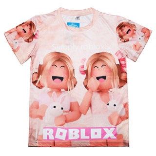 Roblox T-Shirt for Kids Girls Game Cartoon Print Shirt Clothes Party ...