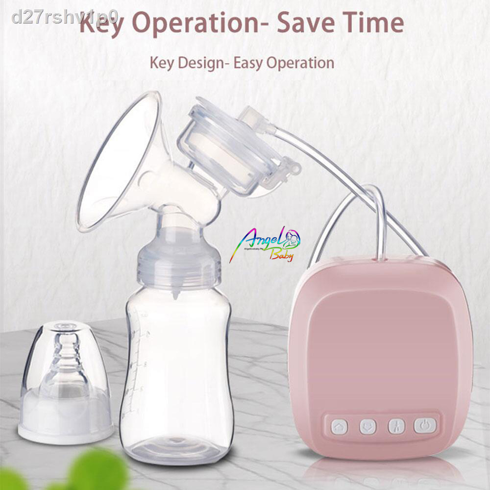 Single Electric Breast Pump Pink White Breast Pump Breastfeeding ...