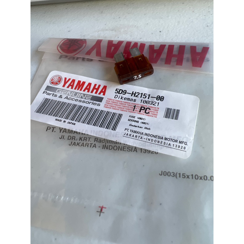 5D9-H2151-00 GENUINE YAMAHA FUSE 7.5A (Sold per piece) | Shopee Philippines