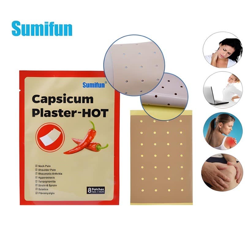 8 Pcs/pack Pain Relieve Patch Chinese Medical Capsicum Plaster for ...