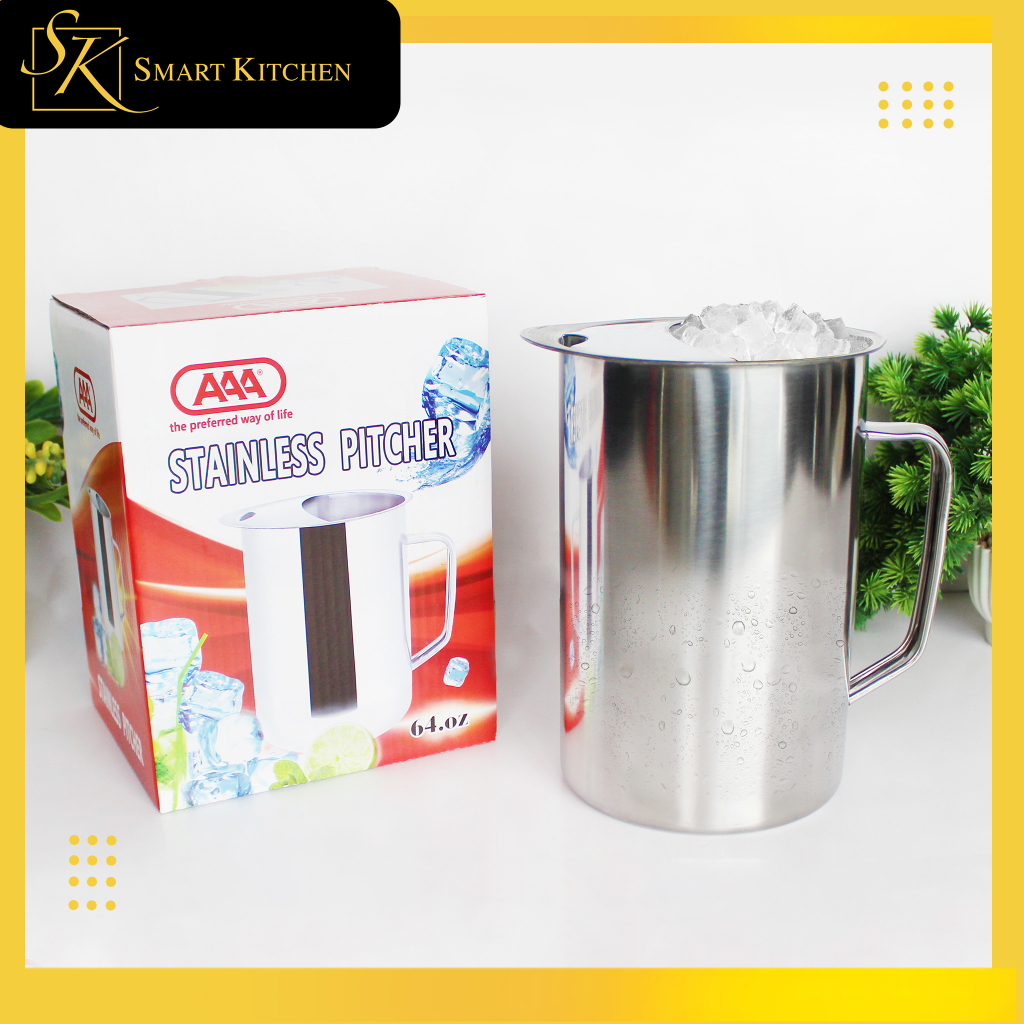 Smart Kitchen Stainless Steel Pitcher 64OZ SP01 pitchel metal pitcher ...