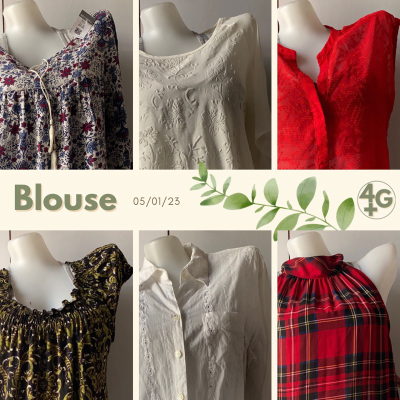 4Gee+ | 050123 Mixed US Brand Blouse Plaid Checkered Plus Size Office Attire Smart Casual ...