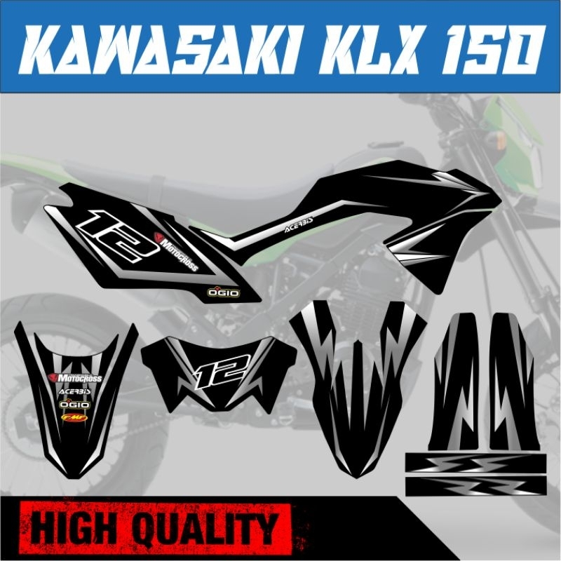 Kawasaki klx 150 full body decals, Laminated | Shopee Philippines