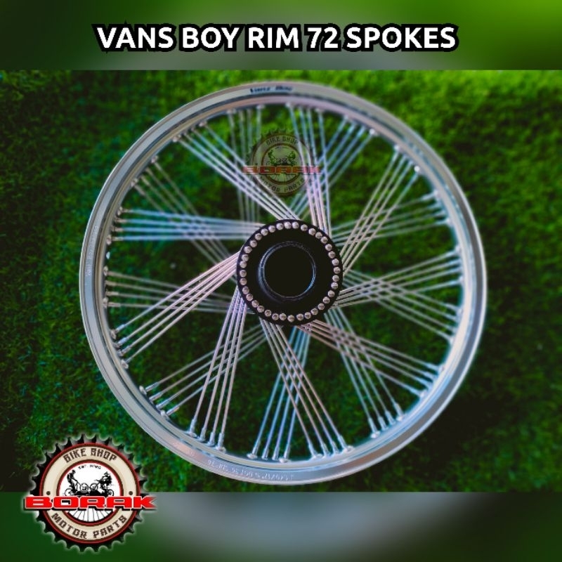 72 SPOKES (SLANT DESIGN)SIDE WHEEL ASSEMBLY SET(Free Bearing and Ehe ...